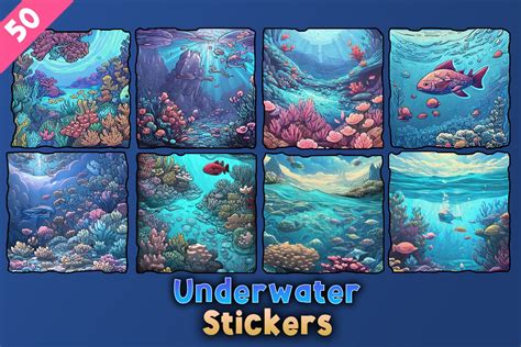 Underwater Sticker Icons 2d Icons Unity Asset Store