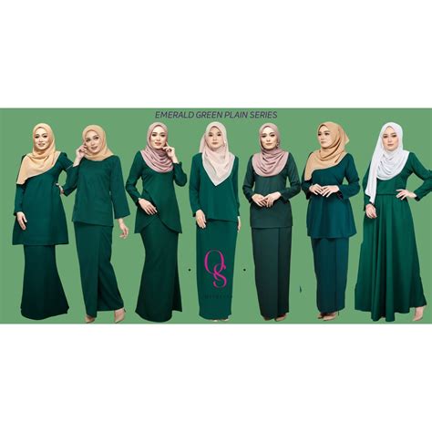 Baju Kurung Hijau Tudung Warna Apa Baju Kurung Pahang Satin Lareessa