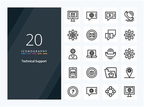 20 Technical Support Outline Icon For Presentation 19215980 Vector Art At Vecteezy