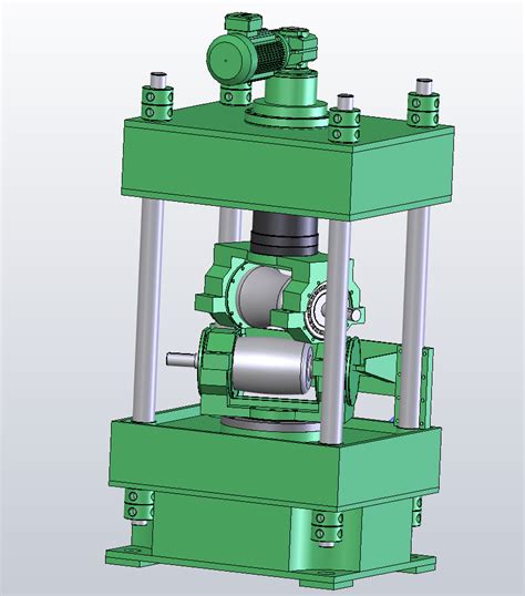 棒材圆钢二辊矫直机设计三维SW2015带参 CAD 说明书 SOLIDWORKS 2015 模型图纸下载 懒石网