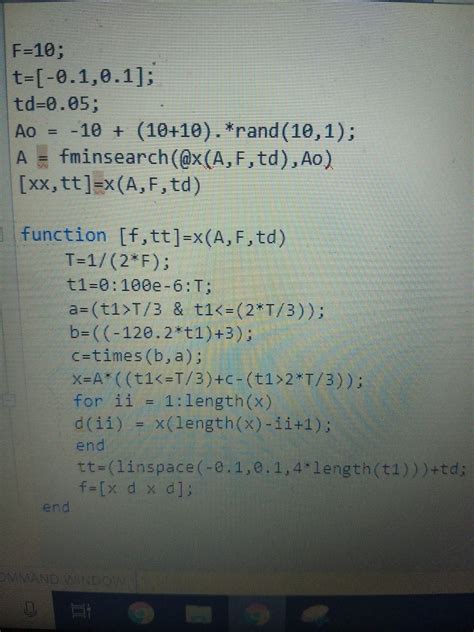In Matlab How Can I Adjust My Code To Be Able To Use Chegg Com
