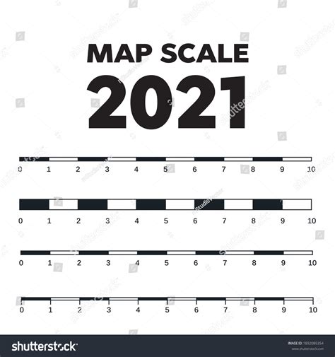 Map Scales Graphics Measuring Distances Scale Stock Vector Royalty