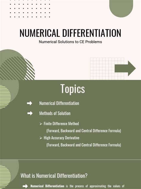 Numerical Differentiation Pdf Finite Difference Mathematical Analysis