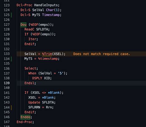 Add Default Casing To Linter · Issue 65 · Codeforivscode Rpgle · Github