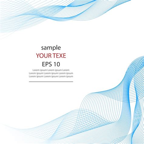 추상 블루 웨이브 배경 프리미엄 벡터