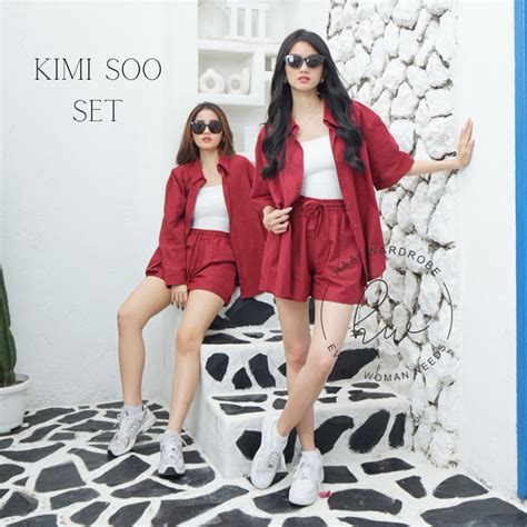 Jual Hw Kimi Soo Set 3024 Setelan Wanita Set Baju Wanita Setelan Linen Setelan Summer Baju