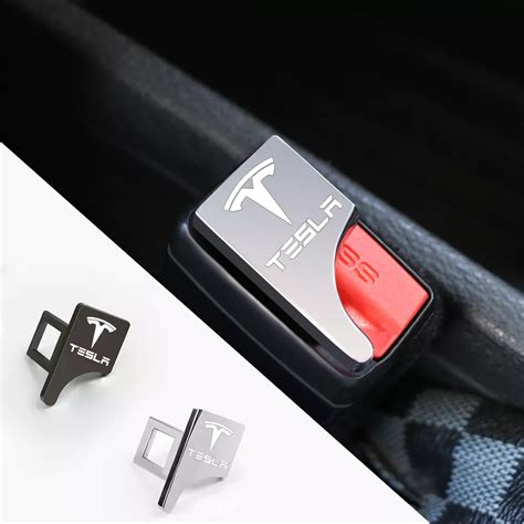 1pcs 숨겨진 자동차 안전 좌석 벨트 버클 클립 테슬라 모델 3 모델 X Y 알람 취소 장치 스토퍼 플러그 스타일 로드스터 액세서리 위시버킷