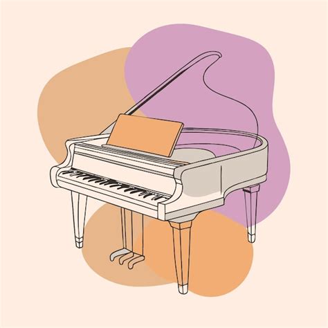 피아노 터 일러스트레이션 프리미엄 Ai 생성 벡터