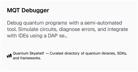 Mqt Debugger Debug Quantum Circuits With Simulation And Error