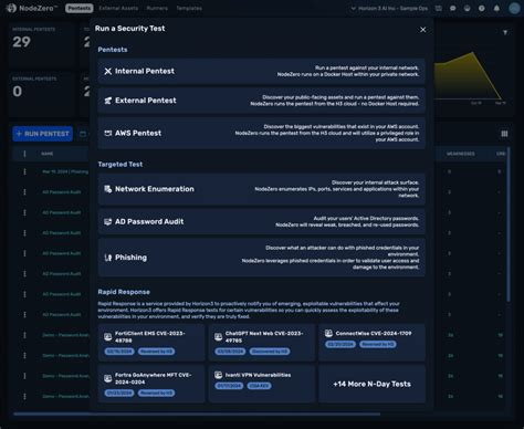 The Nodezero Platform Horizon3ai