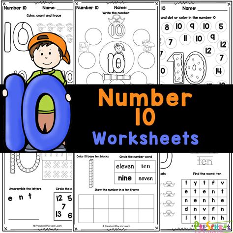 Preschool Number Worksheets 1 10