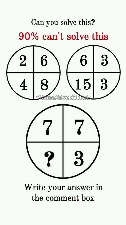Can You Solve This Hard Riddle 90 Cant Solve This I Challenge Riddleaddict Mathpuzzles