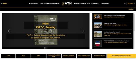 The Army Training Network Resources For Fm 7 0 Article The United