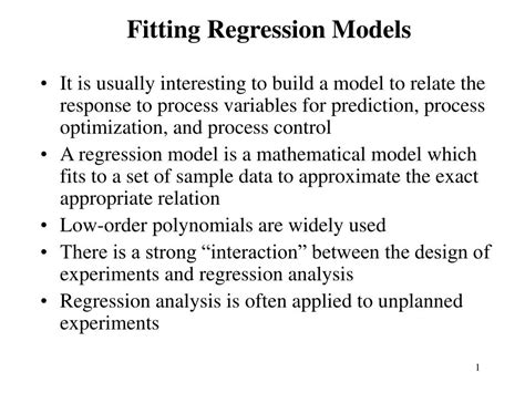 Ppt Fitting Regression Models Powerpoint Presentation Free Download Id6980603