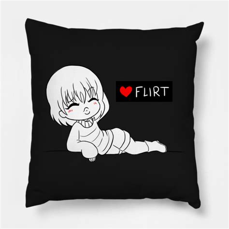 Flirting Frisk Undertale Pillow Teepublic