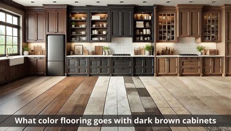 What Color Flooring Goes With Dark Brown Cabinets Dark Brown