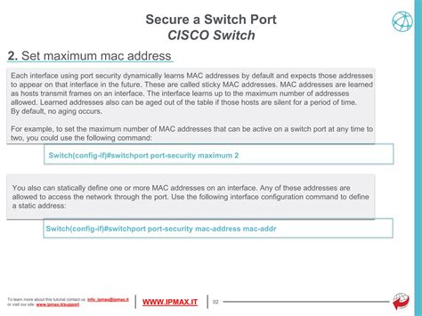 Cisco Switch How To Secure A Switch Port PDF Operating Systems