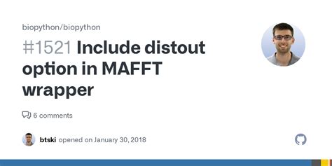 include distout option in mafft wrapper · issue 1521 · biopython biopython · github