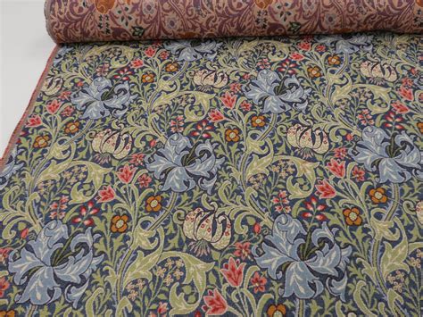 William Morris Golden Lily Tapestry Fabric Ellbee Fabrics
