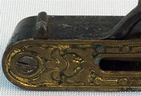 Lot Antique C 1900 Ornate Brass Pocket Line Level