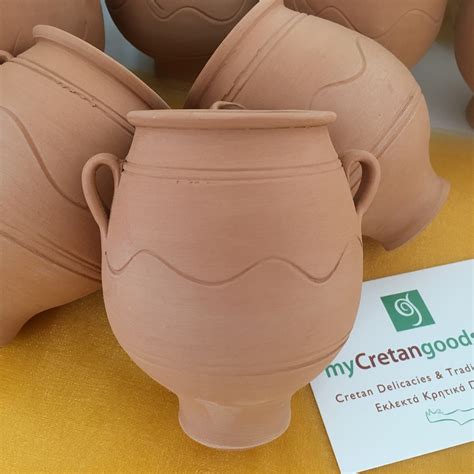 Traditional Minoan Ceramic Mini Pot Cretashop Gr