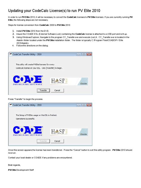 Updating Your Codecalc License Pdf