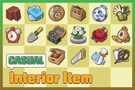 Interior Items Mergeandpuzzle 2d Icons Unity Asset Store