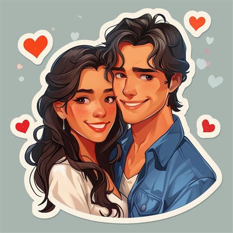 Premium Photo A Drawing Of A Couple Hugging Each Other