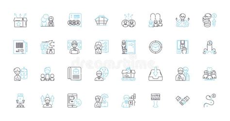 File Organization Linear Icons Set Folders Tags Sort Categorize