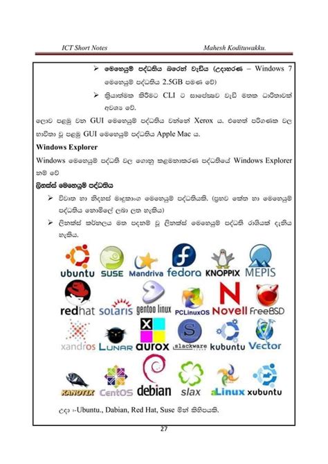 Grade 10 Ict Short Notes In Sinhala 2015 Pdf