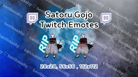 Gojover Twitch Emote Jjk Satoru Gojo Emotes Twitch Emotes Youtube Emotes Discord Emotes
