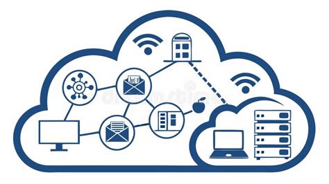 Cloud Computing Network Technology And Data Storage Vector Design Generative Ai Stock Vector