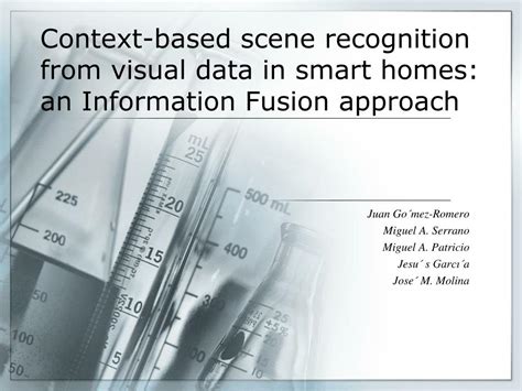 Ppt Context Based Scene Recognition From Visual Data In Smart Homes