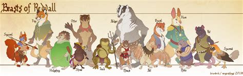 Redwall Size Chart 2018 By Mongoosefangs On Deviantart Redwall Badger