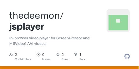Github Thedeemon Jsplayer In Browser Video Player For Screenpressor And Msvideo Avi Videos