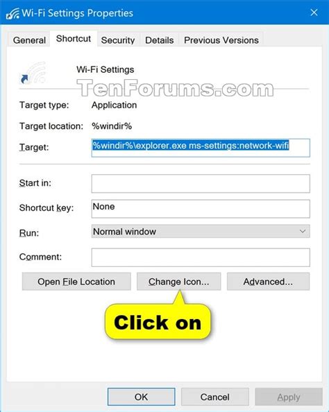 Create Wi Fi Settings Shortcut In Windows 10 Tutorials