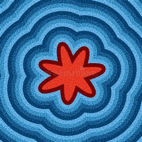Red Abstract Star On Blue Background Stock Vector Illustration Of