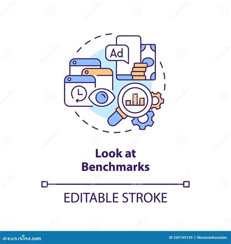 Look At Benchmarks Concept Icon Stock Vector Illustration Of
