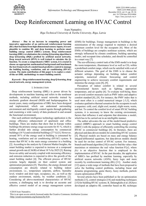 PDF Deep Reinforcement Learning On HVAC Control