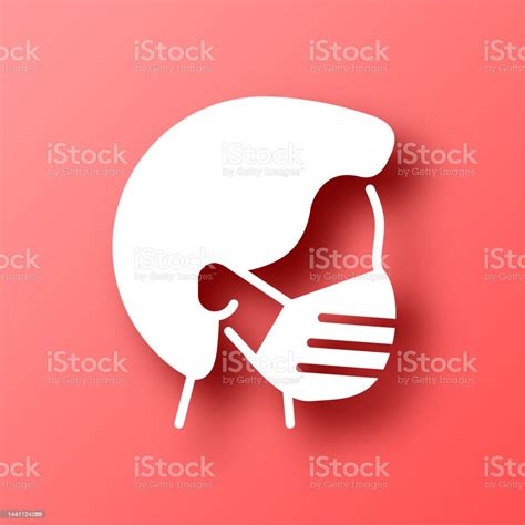의료용 안면 마스크를 착용한 사람 그림자가 있는 빨간색 배경의 아이콘 0명에 대한 스톡 벡터 아트 및 기타 이미지 0명 3