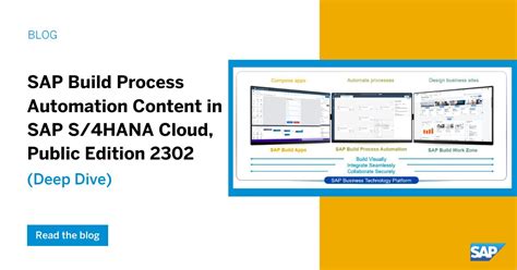 Take A Deep Dive Into The Sap Build Process Automation Best Practices Content With The Sap S