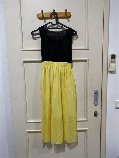 Yellow Dress Dress Kuning Dress Kondangan Baju Wanita Baju Cewe
