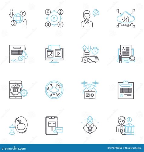 Social Mobile Linear Icons Set Connectivity Interactivity Sharing Accessibility Engagement