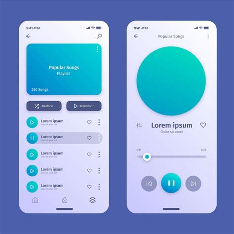 3 페이지 음악 플레이어 사용자 매뉴얼 이미지 Freepik에서 무료 다운로드
