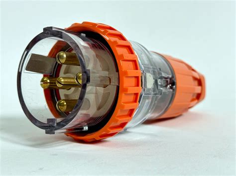 Industrial Plug 5 Pin 40a Three Phase Straight Weatherproof Ip66