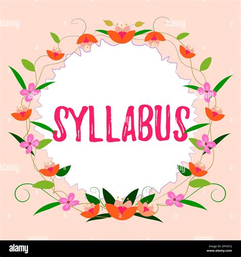 Text Sign Showing Syllabus Concept Meaning A Summary Outline Of A Discourse Treatise Or Of