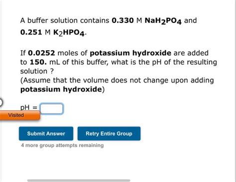 Solved A Buffer Solution Contains 0330mnah22po4 And