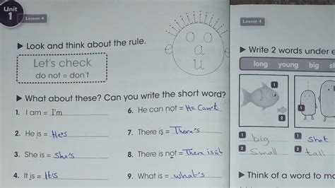 انكليزي رابع ابتدائي كتاب النشاط صفحة 10 11 الوحدة الأولى Lesson 4