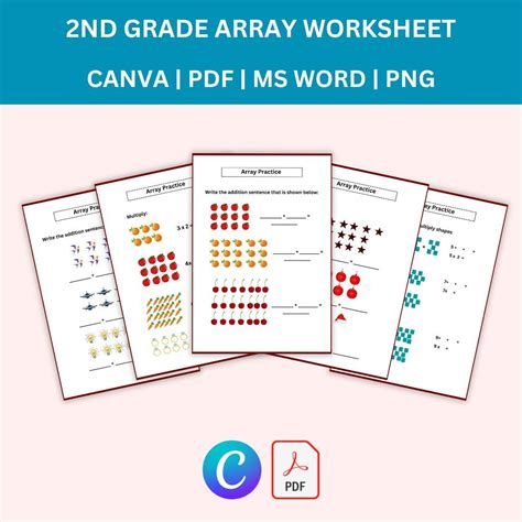 2nd Grade Array Worksheets Writing Practice Worksheet