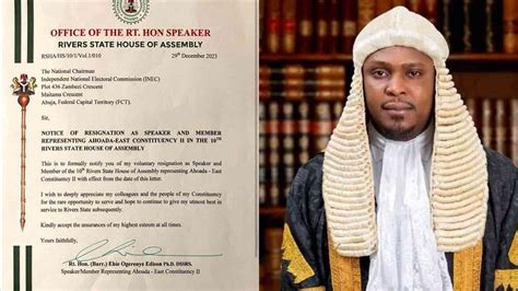 Breaking Edison Ehie To Be Appointed As Chief Of Staff To Governor